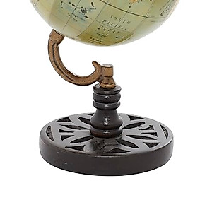 Deco 79 Wood Globe, 5" x 5" x 9", Green