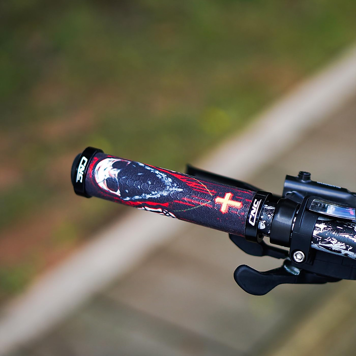 CNC Silicone Bike Grips, Silicone MTB Grips, Silica Gel Handlebar Grips for Mountain Bike/BMX/Bicycle.