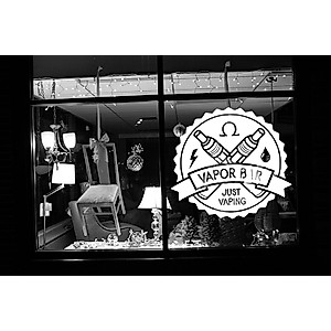 Wall Vinyl Sticker Decal Vaporizer Vape Pen Store Shop Smoke E Cigarettes Liquid Coil Indoor Outdoor Sign Logo SA728