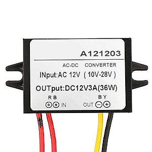 Step Down Power Supply, Car Voltage Regulator, AC 10-28V to DC 12V Converter AC-DC Power Supply Module(3A)