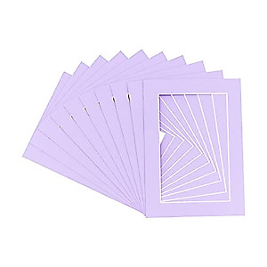 8.5x11 Mat for 11x17 Frame - Precut Mat Board Acid-Free Light Purple 8.5x11 Photo Matte For a 11x17 Picture Frame, Premium Matboard for Family Photos, Show Kits, Art, Picture Framing, Pack of 100 Mats
