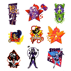 DC Super Hero Girls - 75 Assorted Temporary Tattoos