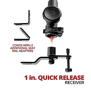 Heavy Duty Tablet Truck Mount | Telescoping 20"-30" Seat Rail Mount | Works with Most Trucks and Vehicles with Accessible Floor Bolt
