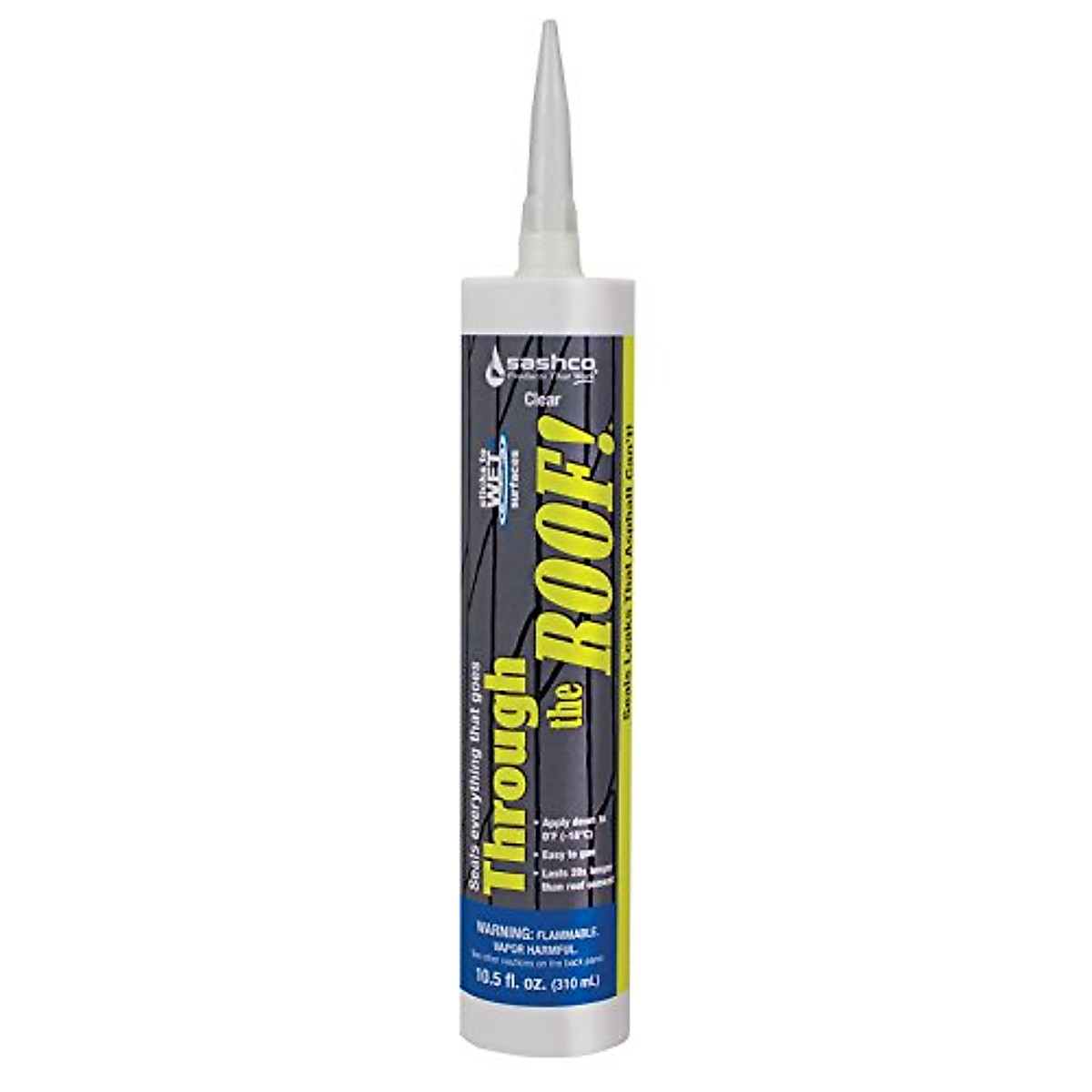 Sashco Through The Roof Sealant, 10.5 Ounce Cartridge, Clear (Pack of 12) -14010-12