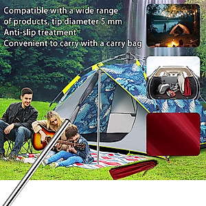 SANLIKE Tent Poles for Tarp, 6.6' Tarp Poles Set of 2, Tent Poles Replacement, Telescoping Pole, Canopy Poles, Camping Poles for Rooftop Tents, Trekking Pole Tent for Trailor, Rain Fly, Camper, Awning