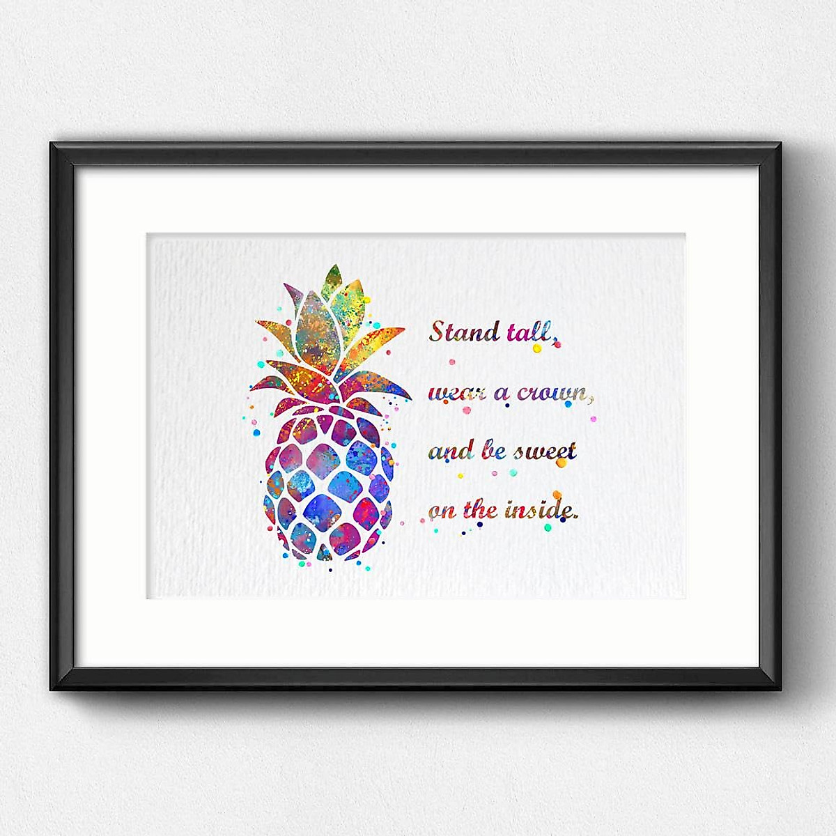 Dignovel Studios 8X10 Unframed Pineapple Mother Daughter Quotes Wear Crown Stand Tall Watercolor Art Print Inspirational Wall Art Housewarming Office Home Decor DN553