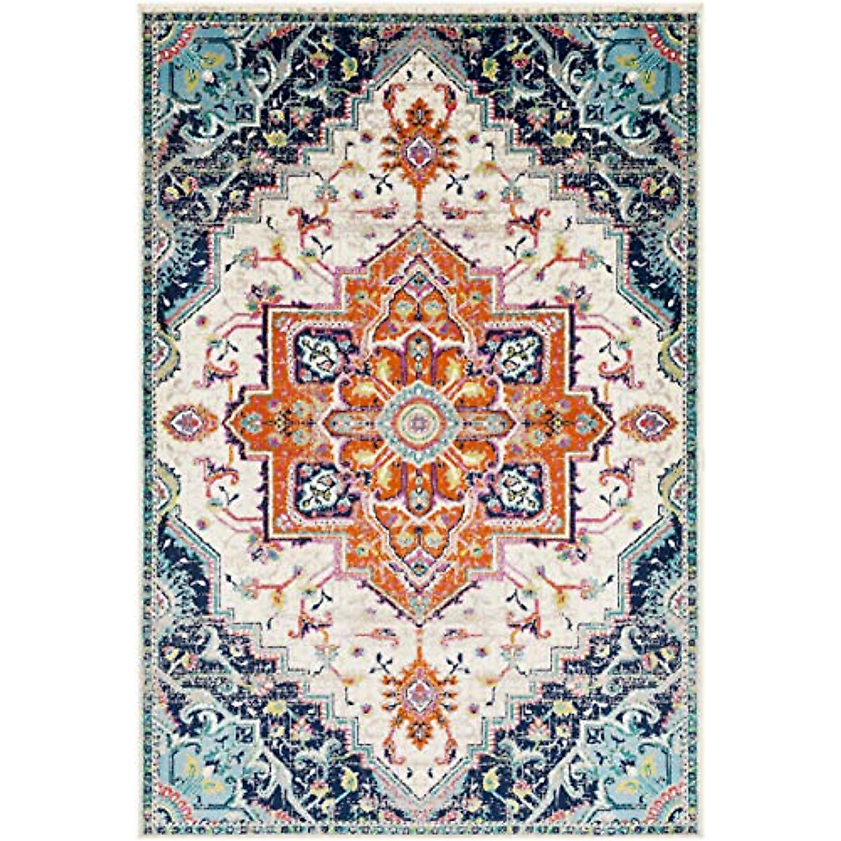 Artistic Weavers Area Rug, Orange/Aqua