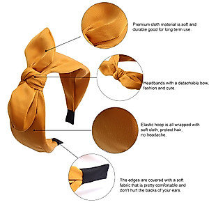 Jaciya Bow Headbands for Women Non Slip Fashion Knotted Headband with Bow Girls Bunny Ears Head Band Hair Accessories Diademas Para Mujer De Moda