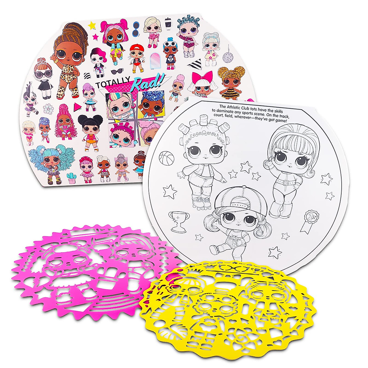 LOL Doll Stencil Activity Book - LOL Doll Arts and Crafts Bundle with Giant Activity Book Including Stickers, Stencils, lol doll stickers
