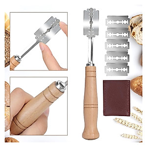 Bread Lame Premium Bread Scoring Knife,Bread Lame with 5 Blades,Bread Bakers Lame Slashing Tool,Bread Lame Cutter for Homemade Sourdough Bread Bakers