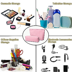 SANYETS Makeup Bag, Cosmetic Bags for Women, Cosmetic Bag for Purse, Small Makeup Bag, Mini Makeup Bag, Small Pouch, Pink Makeup Bag, Cute Preppy Things Aesthetic Stuff