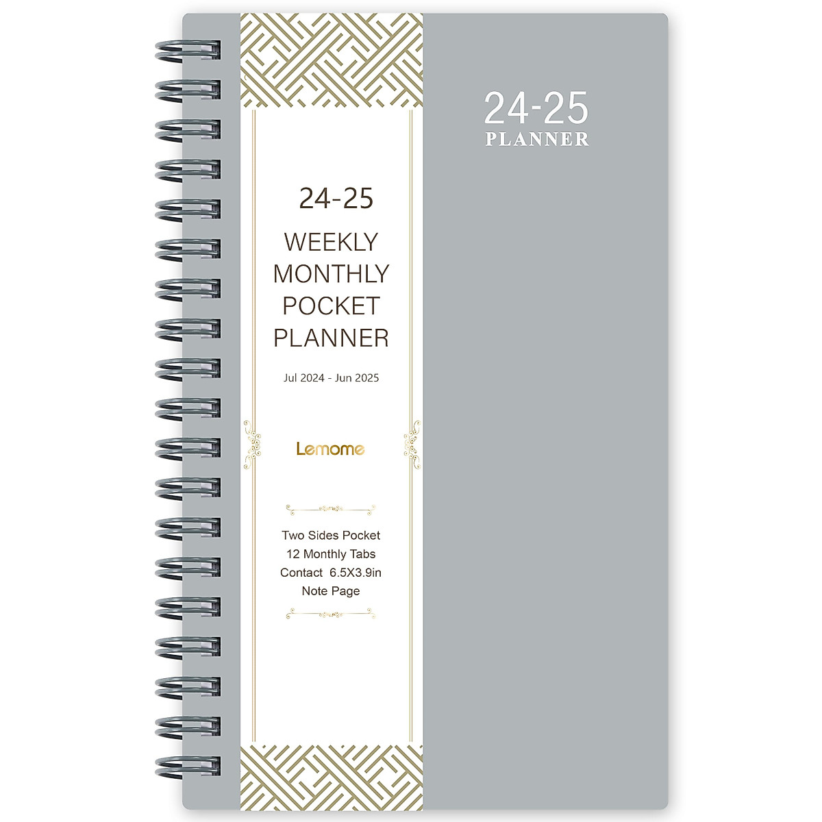 2024-2025 Pocket Planner/Calendar - Weekly & Monthly Pocket Planner, JUL. 2024 - Jun. 2025, 6.8" x 4.3", Strong Twin - Wire Binding, plastic cover