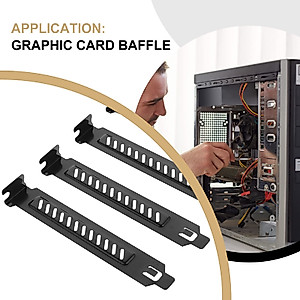 20pcs Graphics Card Bezel Pci Slot Blanking Plate Slot Cover for Computer Case Computer Chassis Block Pci Slot Cover Expansion Blank Plate Chassis Bits Block Vented Slot Cover