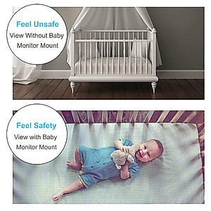 Baby Monitor Mount Bracket, Adjustable 360 Degrees Flexible Yet Sturdy Portable Baby Monitor Camera Mount Bracket