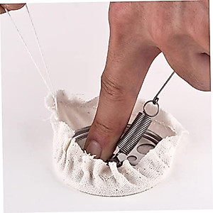 20pcs Coffee Pot Filter Cloth Tea Coffee Infuser Coffee Filter Supplies Syphon Coffee Brewer Siphon Coffee Filter Cotton Coffee Round Filter Cloth Espresso Cloth Filter Beige Unomor