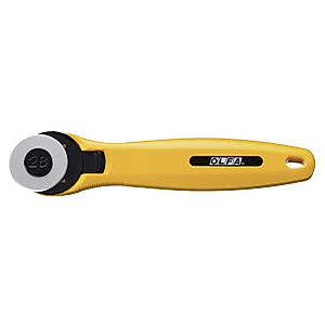 OLFA 28mm Quick-Change Rotary Cutter (RTY-1/C) - Rotary Fabric Cutter w/ Blade Cover for Quilting, Sewing, Crafts, Replacement Blade: OLFA RB28-2