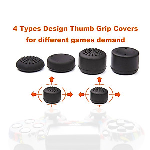 PS5 Controller Grips,Pandaren PS5 Controller Skin Texture Pattern Cover for Sony PlayStation 5 Sweat-Proof Anti-Slip Silicone Cover Hand Grip x 4 with 8pcs FPS Pro Thumb Stick Cap Protector(Camou)