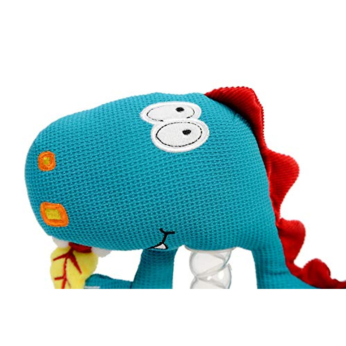 Dolce Play and Learn Dino Interactive Stuffed Animal Plush toy 14", educational sensory holiday gift for kids