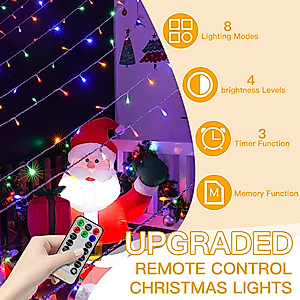 Ollny Outdoor String Lights Waterproof, 400LED 132ft Multicolor Fairy Lights with Remote 8 Modes Timer, 29V Plug-in String Lights for Bedroom Indoor Outside Party Christmas Decorations