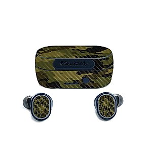 MightySkins Carbon Fiber Skin for SkullCandy Sesh True Wireless Earbuds - Green Camouflage | Protective, Durable Textured Carbon Fiber Finish | Easy to Apply | Made in The USA (CF-SKSE-Green Camouflage)