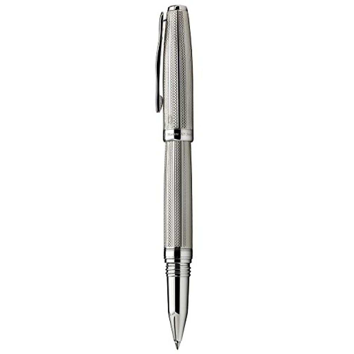 Xezo Solid 925 Sterling Silver Serialized Fine Rollerball Pen with Screw-On Cap (Maestro 925 Sterling Silver R-1)