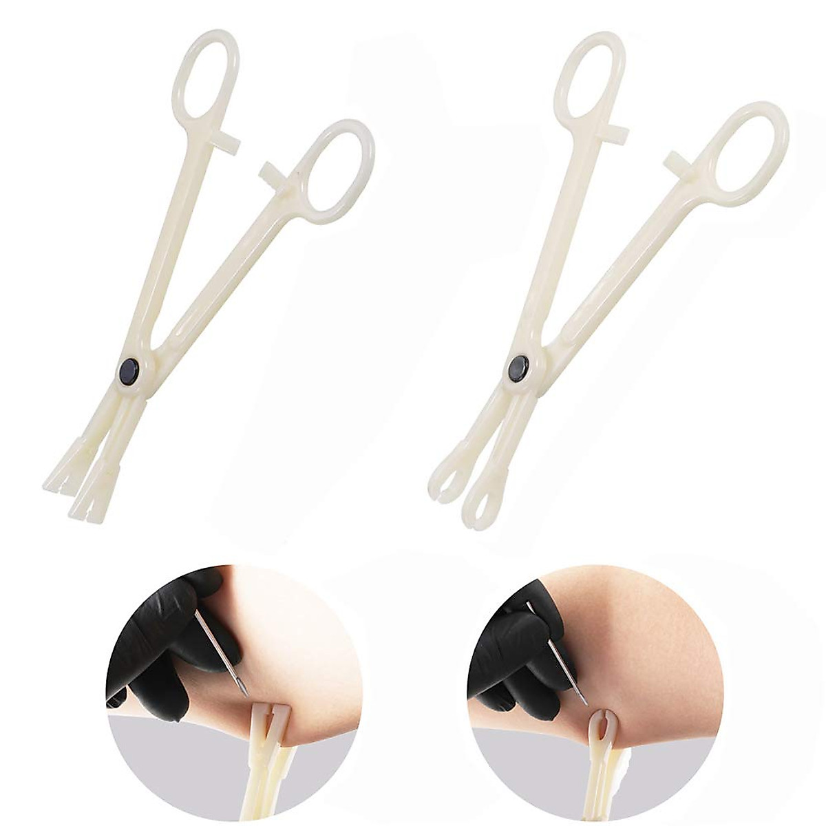 prgislew Nose Piercing Kit Piercing Kit Includes Nose Stud Rings 316L Steel Piercing Needles and Piercing Clamps Nose Nail Piercing Hoops for Nose Piercing Tools, Piercing Supplies