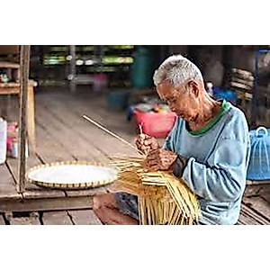 CProduct Sticky Rice Steamer Basket Bamboo Large (Quickly Steaming Style) - Thai Lao & Asian Cookware (Basket Only)