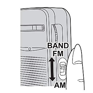 Panasonic RF-P50d Pocket AM/FM Radio Silver RF-P50D
