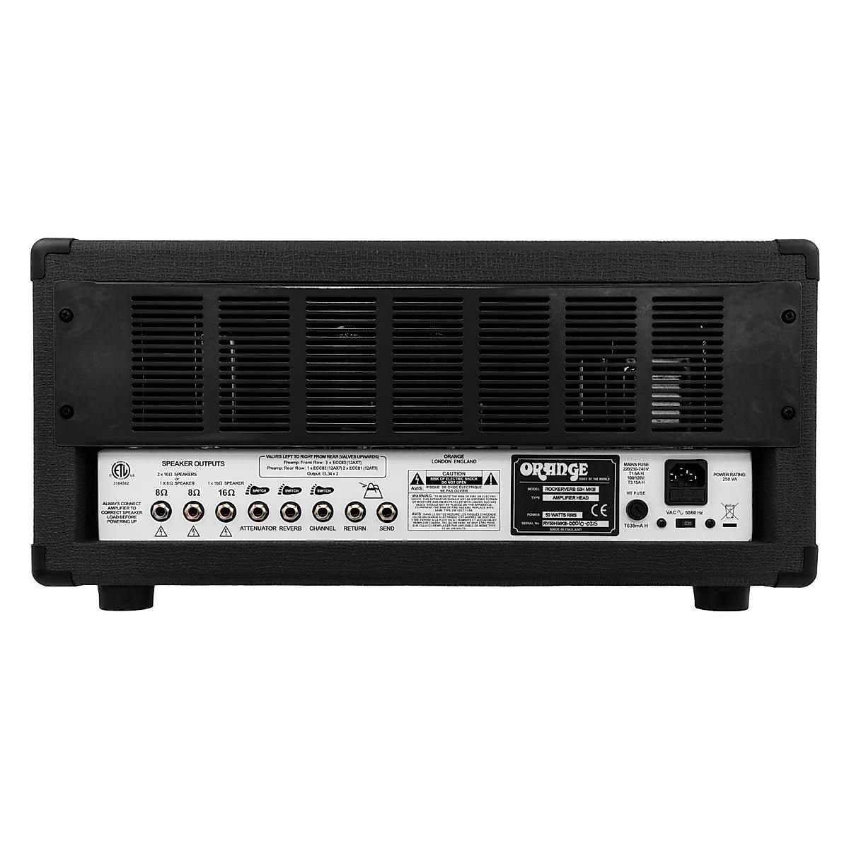 Orange Rockerverb 50 MKIII - 50-Watt 2-Channel Tube Head - Black