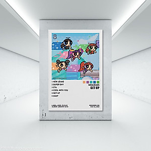 BLACKT NewJeans Poster Get Up Album Cover Posters for Bedroom Aesthetic Wall Decor Canvas Wall Art Gift 12x18inch(30x45cm)