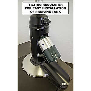 Hiland HLDS032-B Portable Table Top Patio Heater, 11,000 BTU, Use 1lb or 20Lb Propane Tank, Stainless Finish