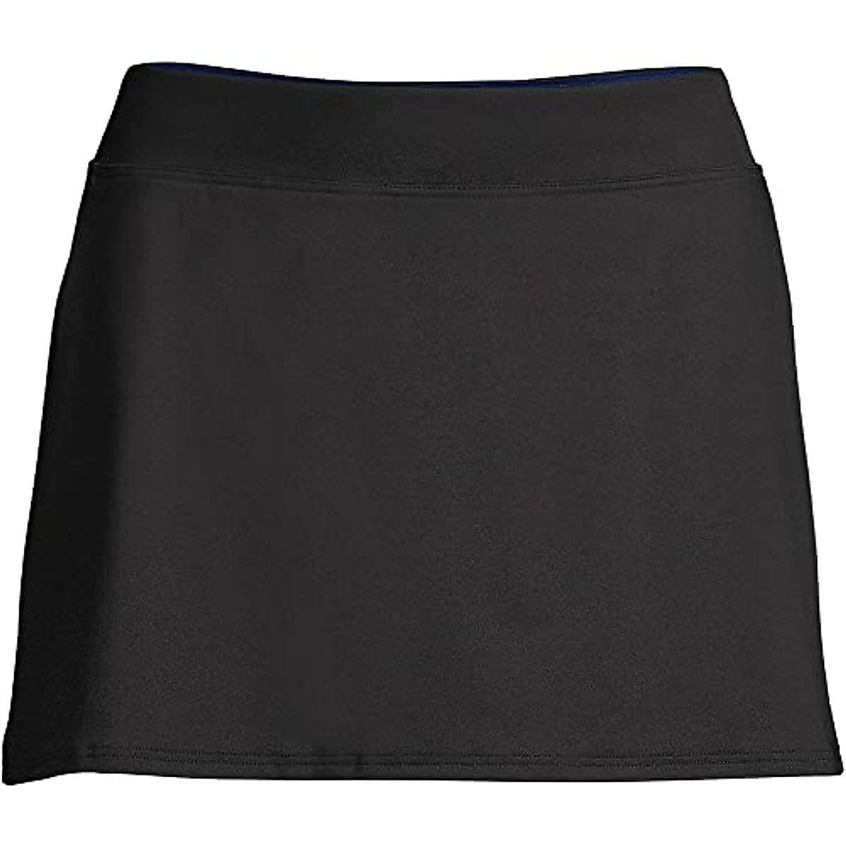 Lands' End Womens Chlorine Resistant Swim Skirt Swim Bottoms Black Long Torso 14