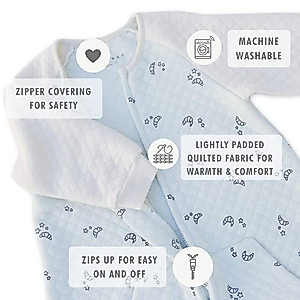 Tealbee DREAMSIE Toddler Wearable Blanket with Sleeves | Baby Sleep Bag Sack with Feet for Walkers and Walking Baby. TOG 0.8 Toddler Sleep Suit to Keep Warm (12M-2T)