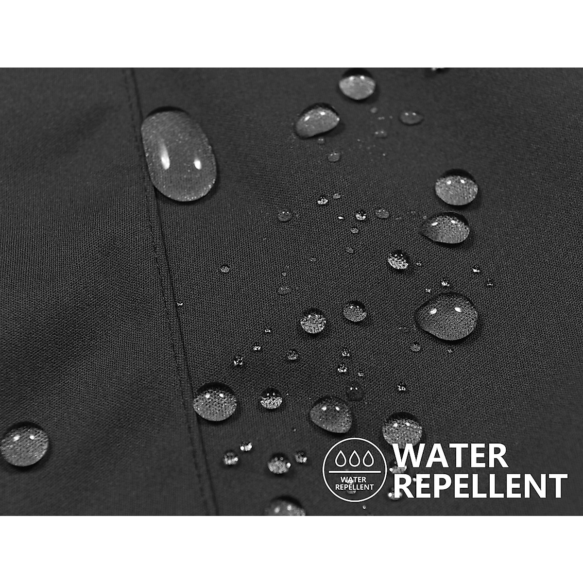 Little Donkey Andy Women's Lightweight Hooded Softshell Jacket for Running Travel Hiking, Windproof, Water Repellent Black Size L