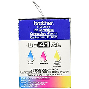 Brother LC41 Color 3 Pack 1 each Cyan, Magenta, Yellow