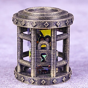 3DMAGIC DND Dice Jail, Dice Jail D&D, Time Out cage, Punish Your Bad Dice in Our Cage of Shame, Accessories Gift for Dungeons and Dragons (Brass Color)