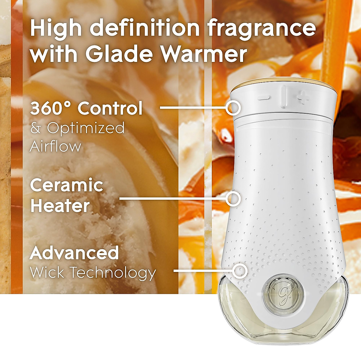 Glade PlugIns Refills Air Freshener, Scented and Essential Oils for Home and Bathroom, Vanilla Caramel Twist, 3.35 Fl Oz, 5 Count