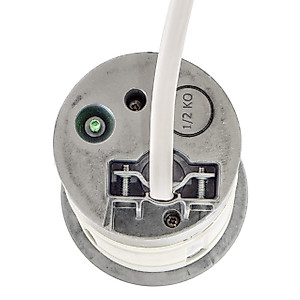 Bryant Electric RCT201ALU 15A 125V Tamper Resistant Pop-Up Countertop Receptacle Flush Mount, 15 Amp, Brushed Aluminum