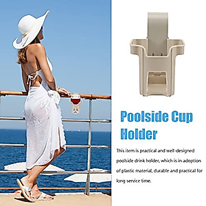 Baluue Party Outdoor Mug Above Cup Drinks, Pool Holder Accessories Supplies Rack Poolside Storage Beverage Garden Hanging Dink Ground Drink Refreshing Holders for Drinks Swimming 2pcs