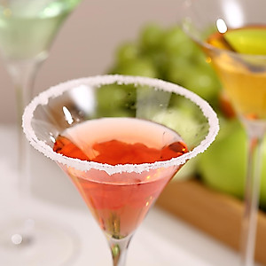 YY Martini Glasses Set of 2-8.5oz Bar Glasses, Crystal Tall Coupe Cocktail Glass with Stem for Martini, Manhattan, Margarita & Cocktails