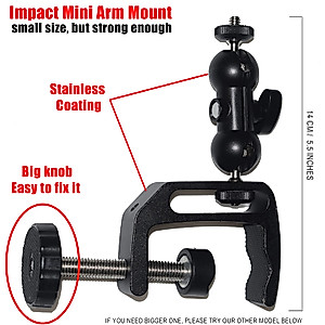 2-Be-Best Mini Projector Mount, Articulating Clamp Mount, 360 Flexible, Compatible with Projector, Camera, LED Light, 1 Year Warranty