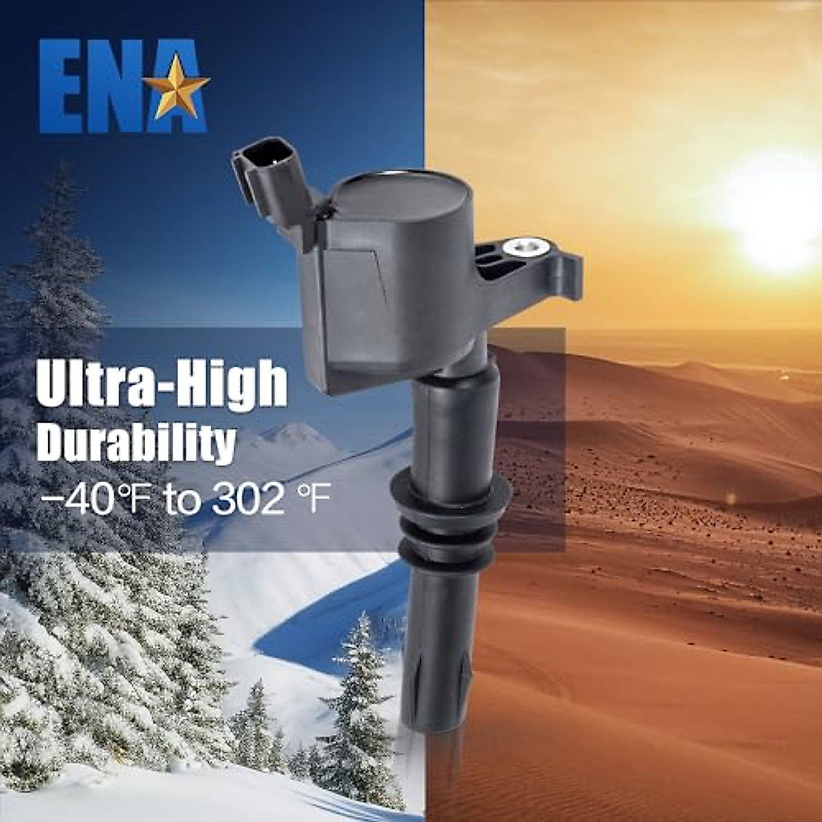 ENA Ignition Coil Pack Compatible with Ford Mercury Mustang Expedition Explorer F150 F250 F350 F450 F550 Super Duty Mark LT Navigator Mountaineer 4.6L 5.4L 6.8L Replacement for DG511 C1541 FD508