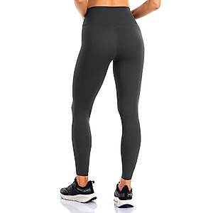 Ukaste Women's Studio Essential High-Rise Yoga Leggings 25" - Soft Stretch Workout Active Tights Pants (Graphite Gray, 4)