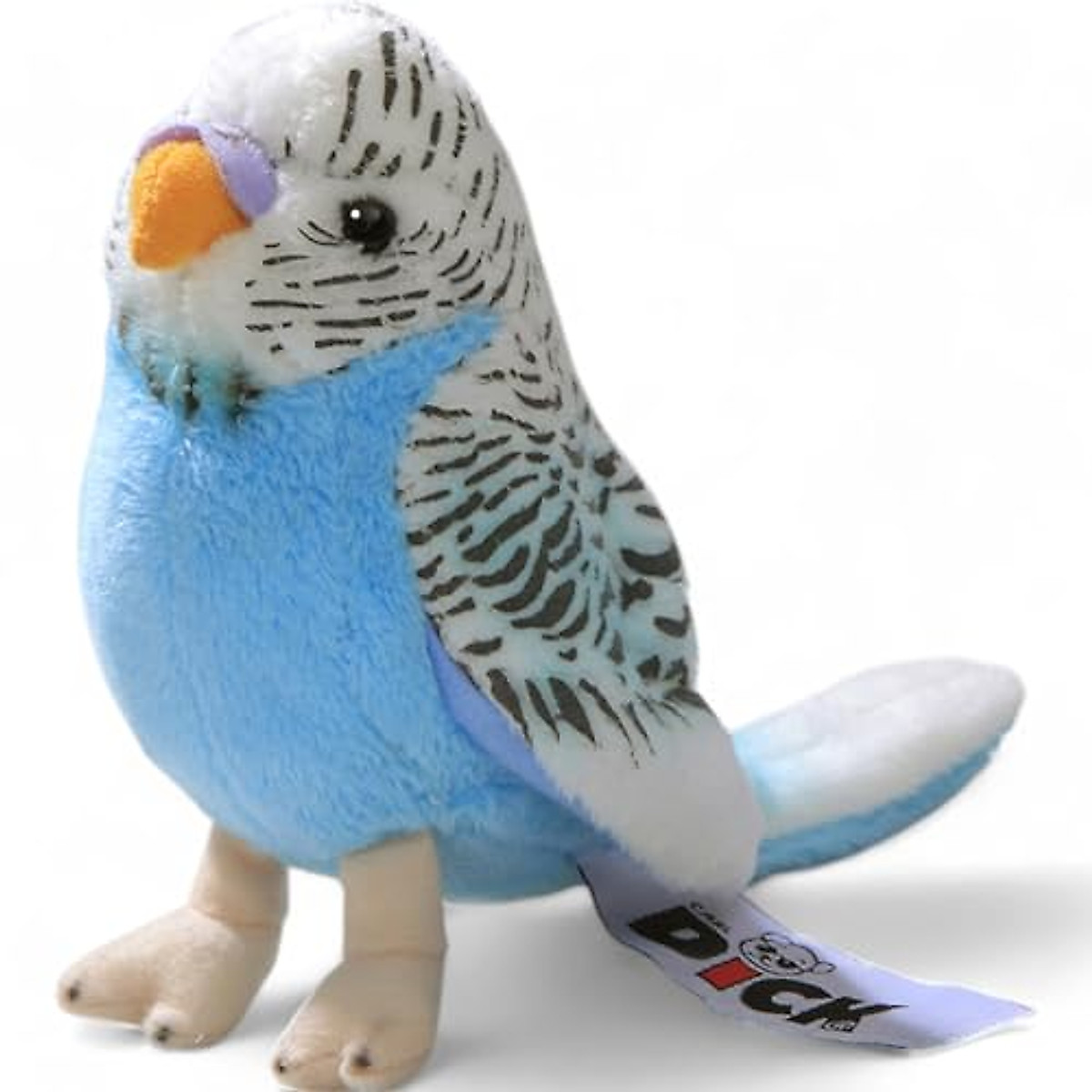 Carl Dick Budgerigar Dark Blue, 5 inches, 13cm, Plush Toy, Soft Toy, Stuffed Animal 2823005