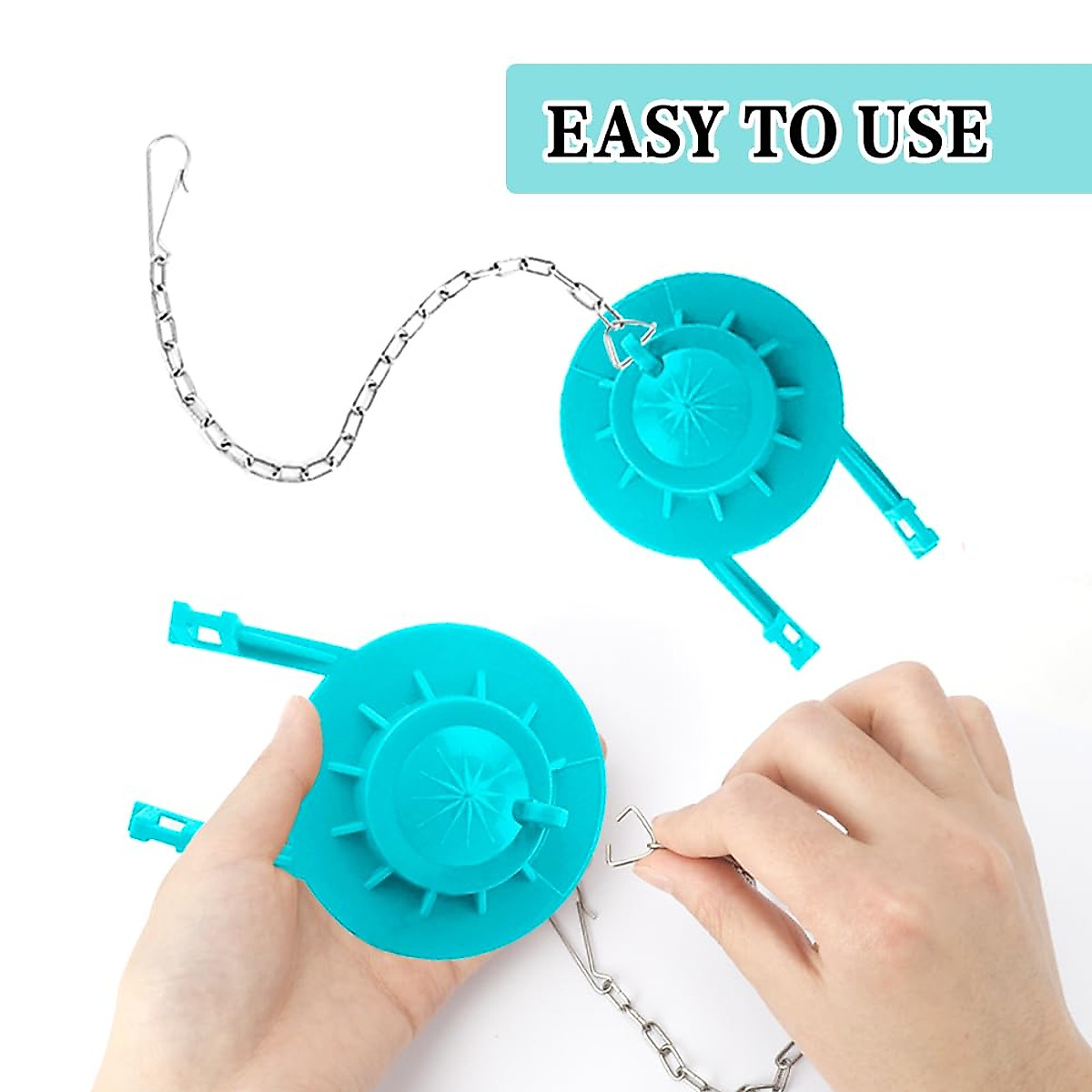 Toilet Flapper Chain, Stainless Steel Toilet Handle Chain, 2 Pack Toilet Flapper Chain Replacement Kit 9.45'' Universal Toilet Chain Toilet Flush Lift Chain Adjustable Length Fits Most Toilet Flappers