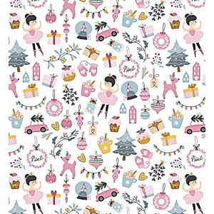 Stesha Party Princess Holiday Gift Wrap Christmas Wrapping Paper - 30 x 20 Inch (3 Sheets)