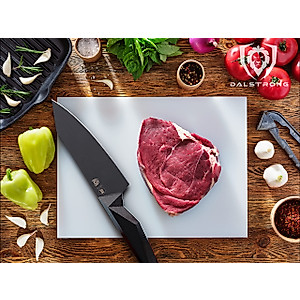 Dalstrong Chef Knife - 6 inch - Shadow Black Series - Black Titanium Nitride Coated - Razor Sharp Kitchen Knife - High Carbon 7CR17MOV-X Vacuum Treated Steel - Sheath - Chef's Knife - NSF Certified