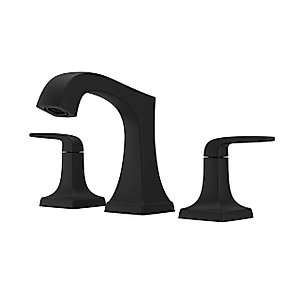 Pfister Bellance Bathroom Sink Faucet, 8-Inch Widespread, 2-Handle, 3-Hole, Matte Black Finish, LF049BLLB