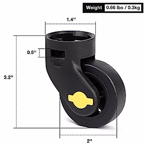 Wheel Replacement for Lekesky Rolling Pet Carrier, Rolls Smoothly and Quietly