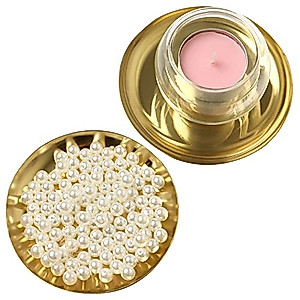 wexpw 2 Pack Gold Jewelry Dish Plate 4inch Stainless Steel Small Gold Decorative Jewelry Tray Golden Tray Round Metal Tray Gold Small Vanity Tray Tea Tray Fruit Trays